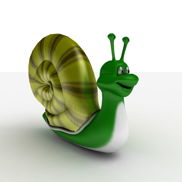 3d snail animation model