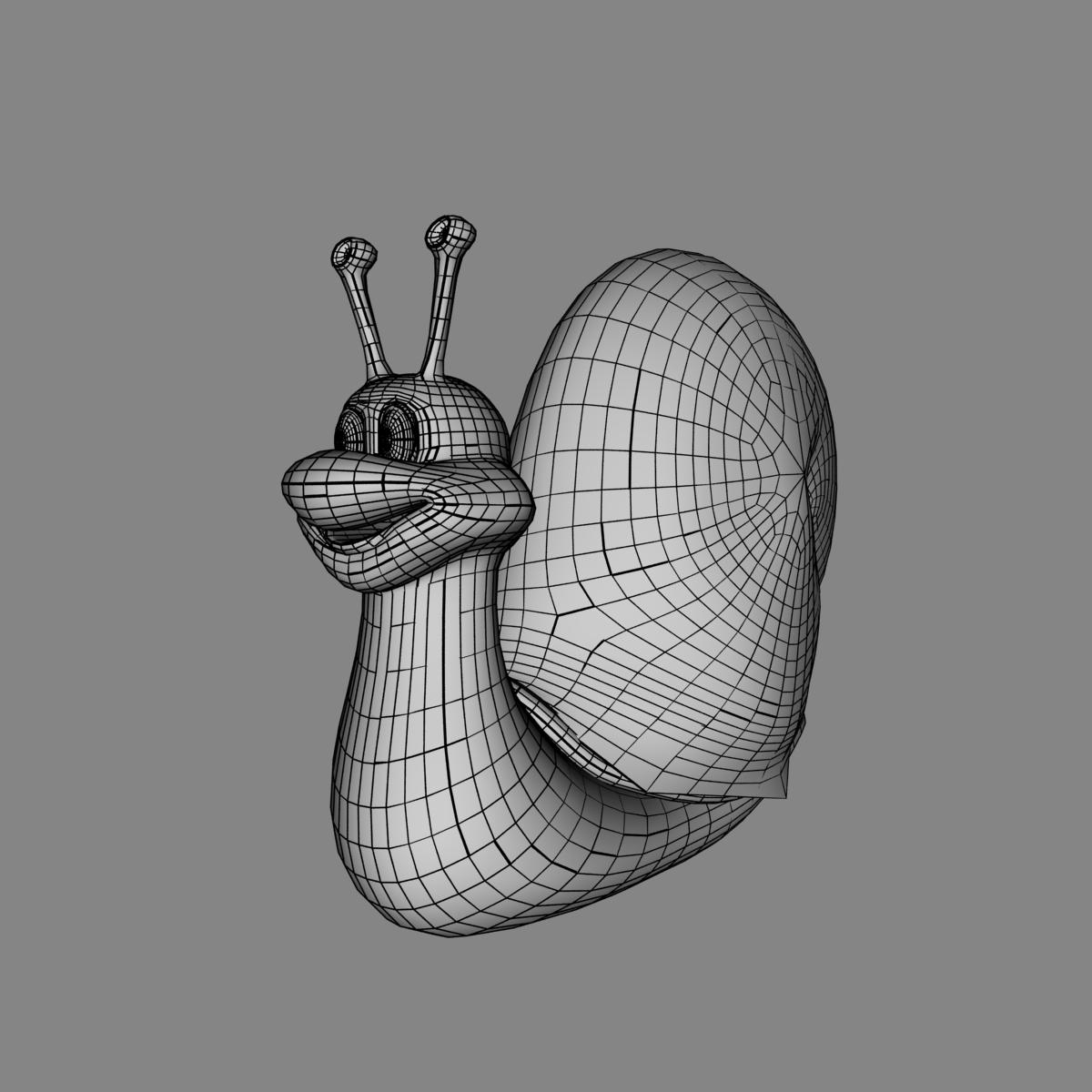 3d snail animation model