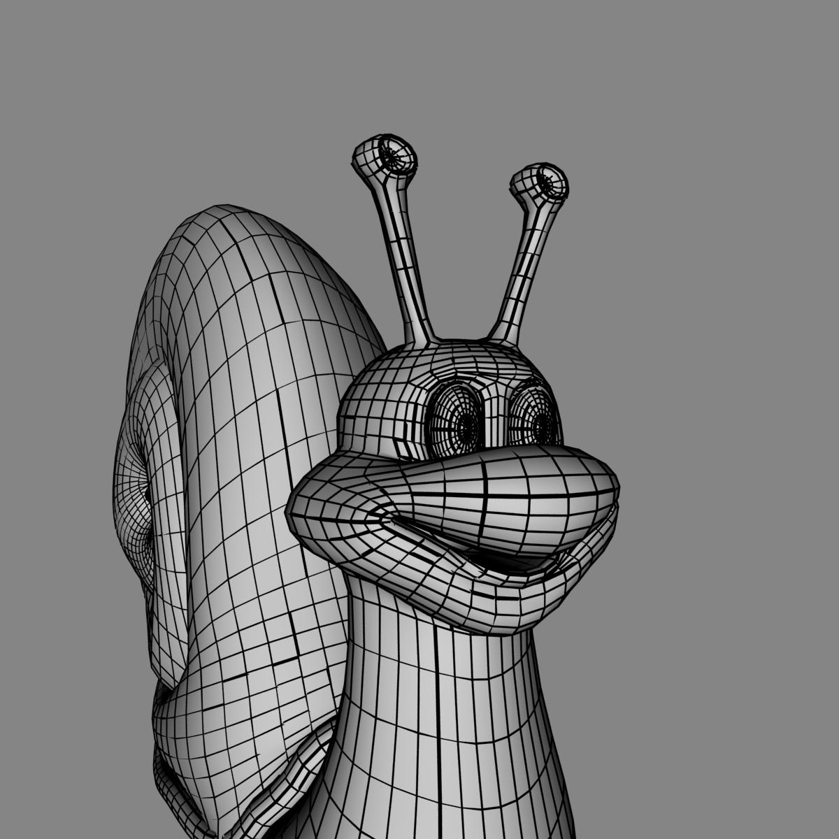 3d snail animation model