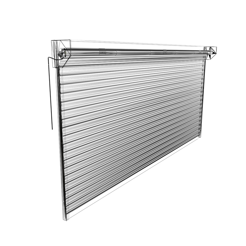 3d roller shutter door model
