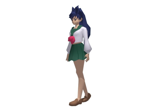 3d model kagome anime inuyasha