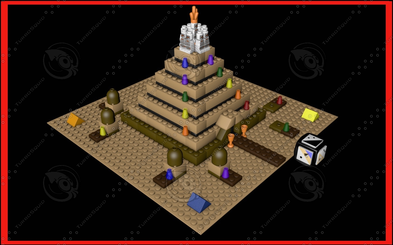 free lego ramses pyramid 3d model