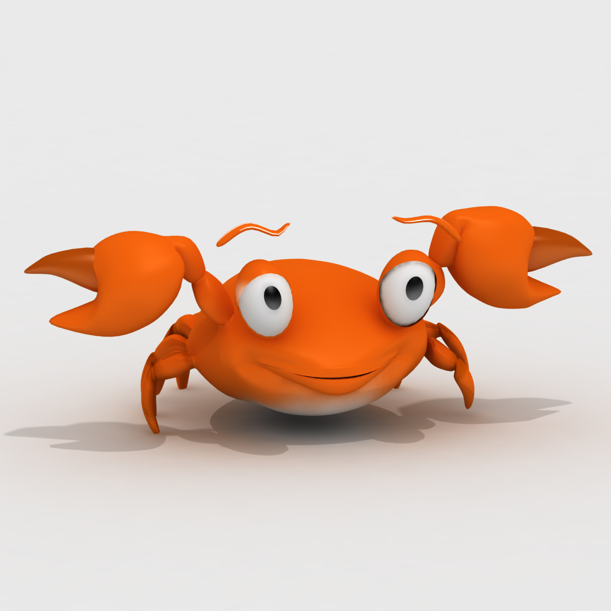 3d model crab animation character