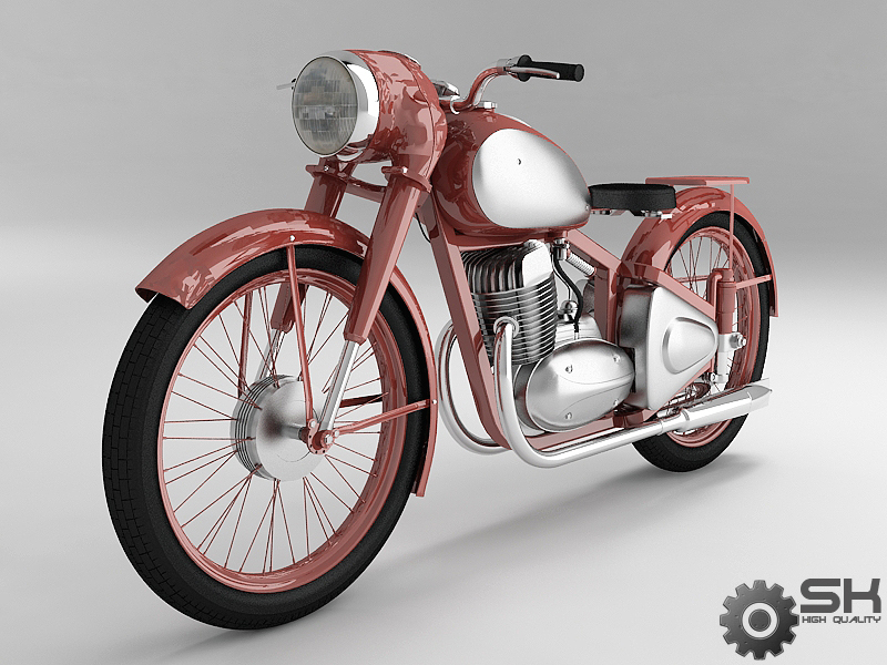 3d model motorcycle java