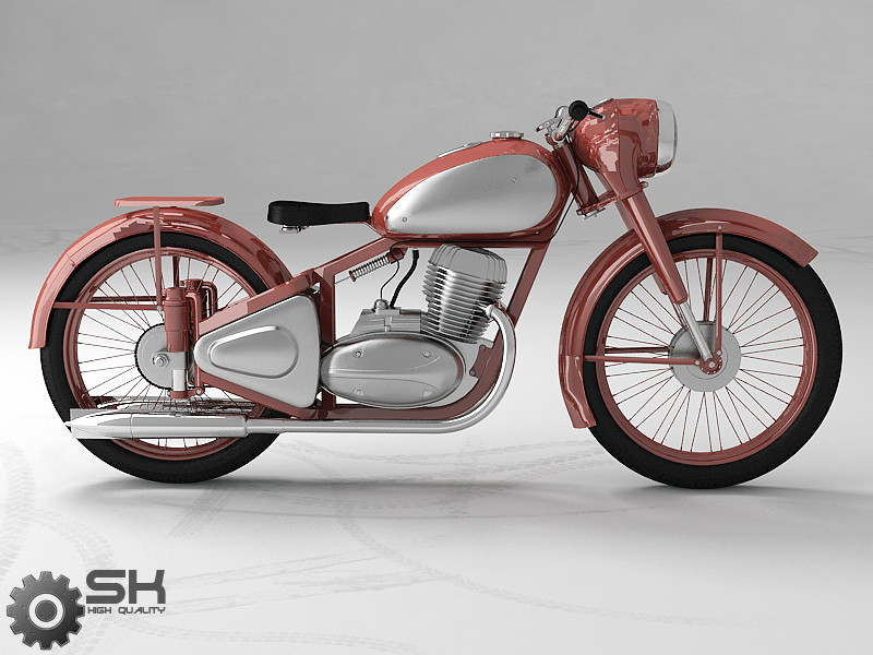 3d model motorcycle java