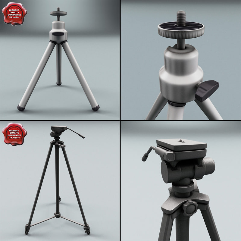 tripods set modelled 3d 3ds