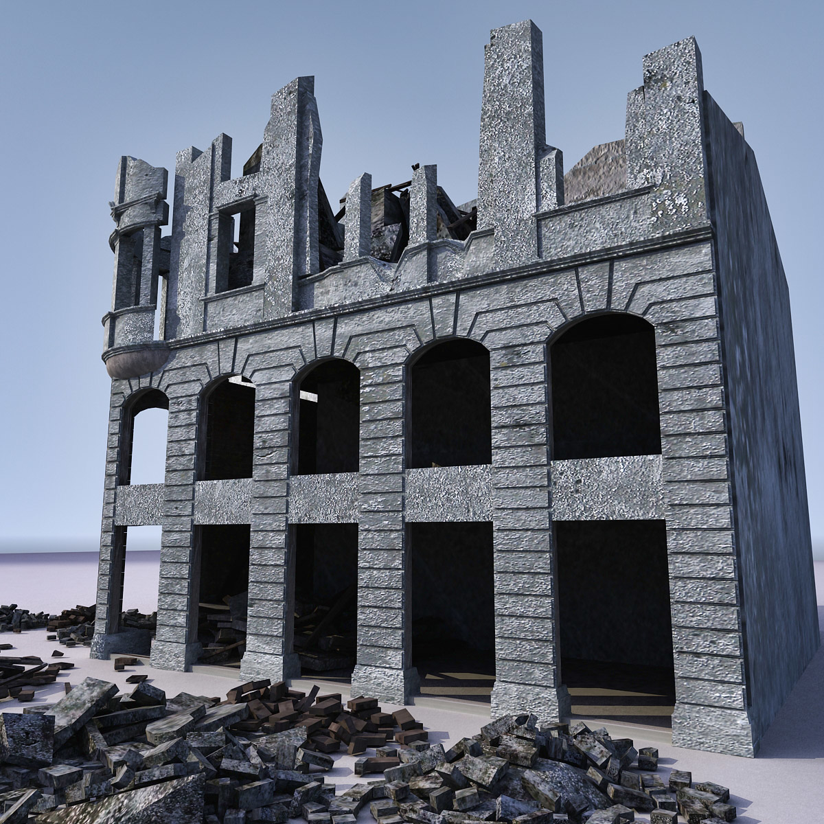 WW2 Ruin 004 3D-Modell - TurboSquid 693120
