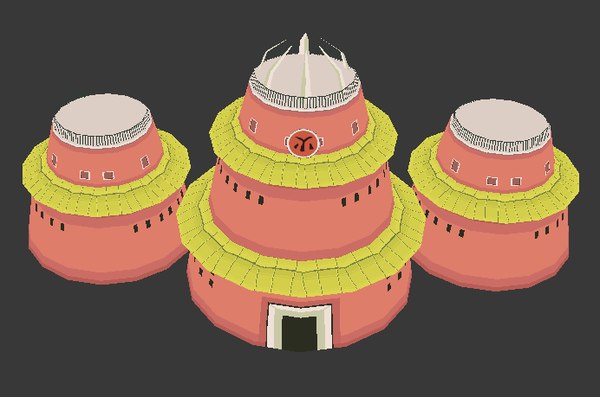 naruto building pack 3d model