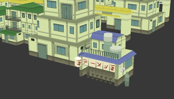 naruto building pack 3d model