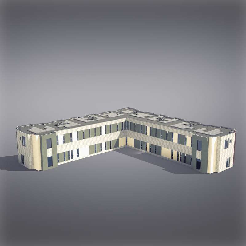 modern generic building architectural 3d max