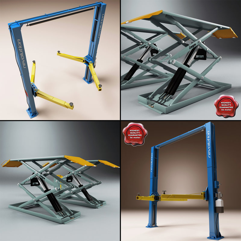 car service lifts 3d model