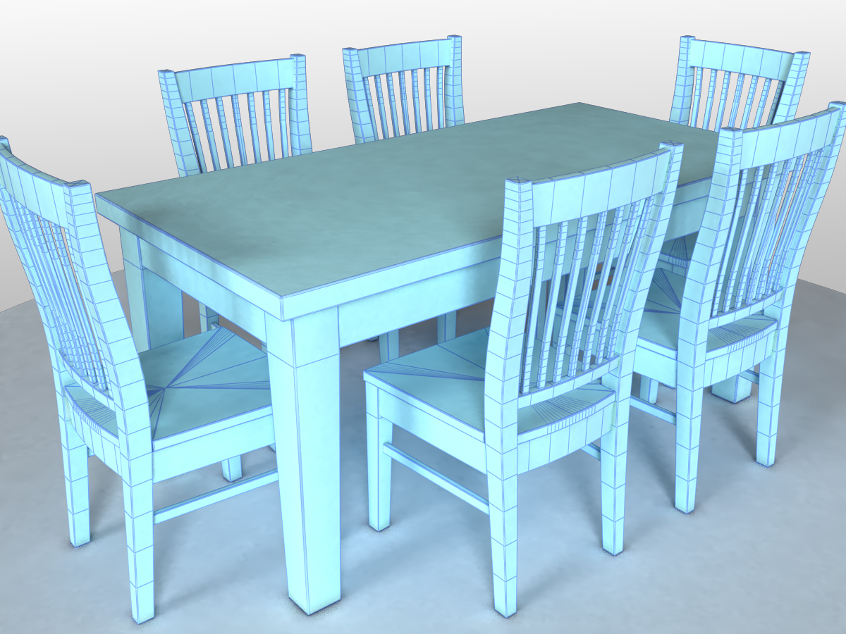 3ds Max Dining Table Chair