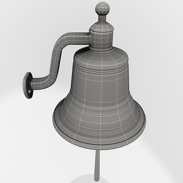 ship s bell brass 3d model