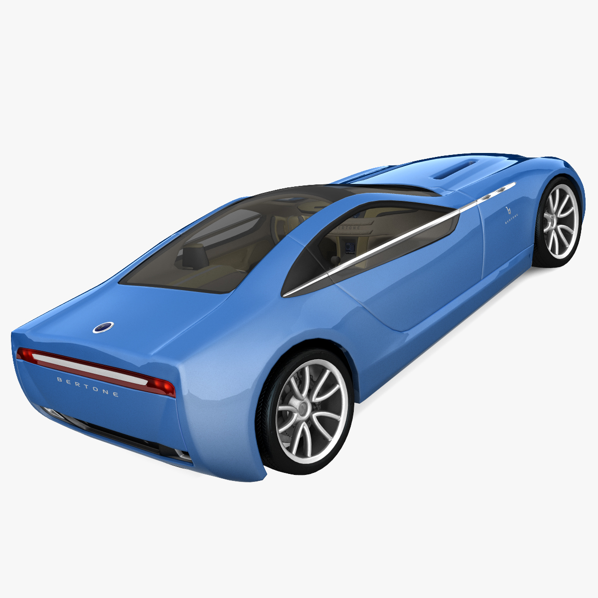 3d realistic bertone birusa concept car