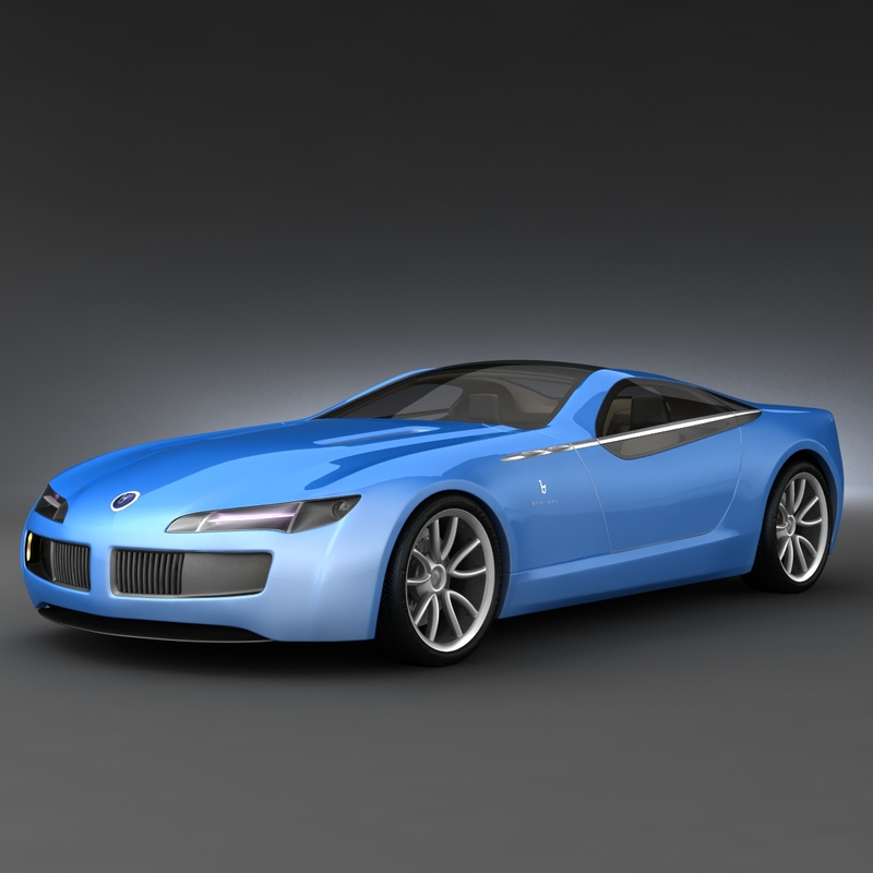 3d realistic bertone birusa concept car