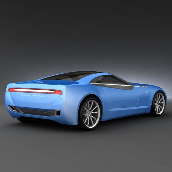3d realistic bertone birusa concept car