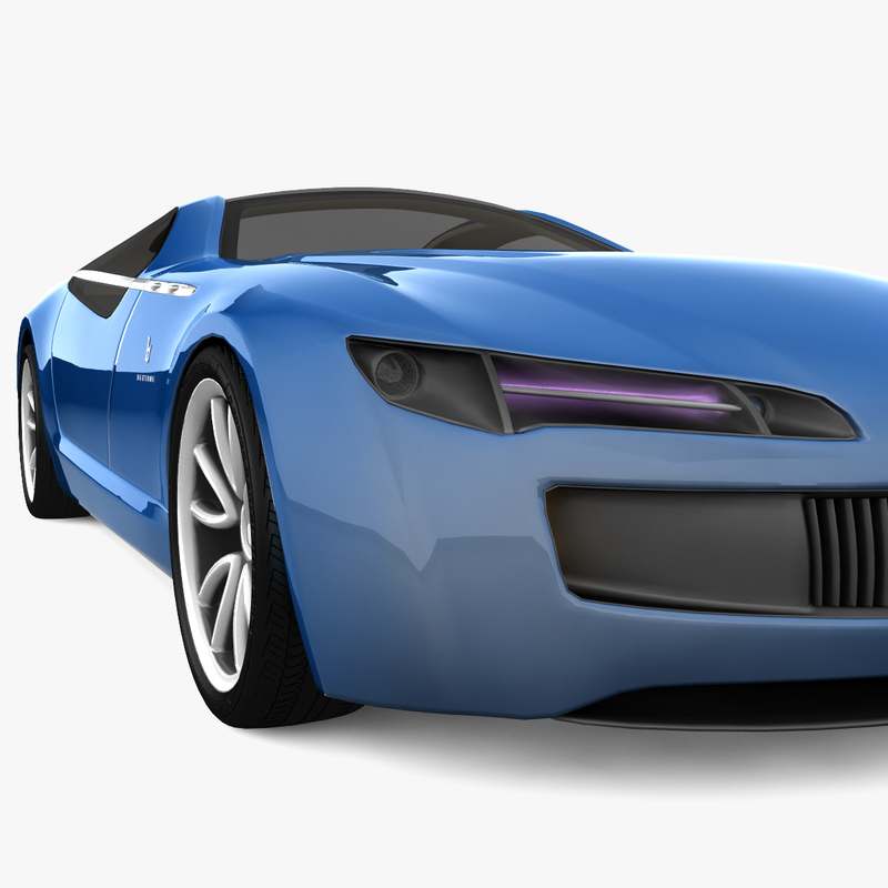 3d realistic bertone birusa concept car