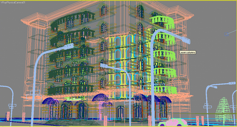 3ds max scenes 1 exterior building