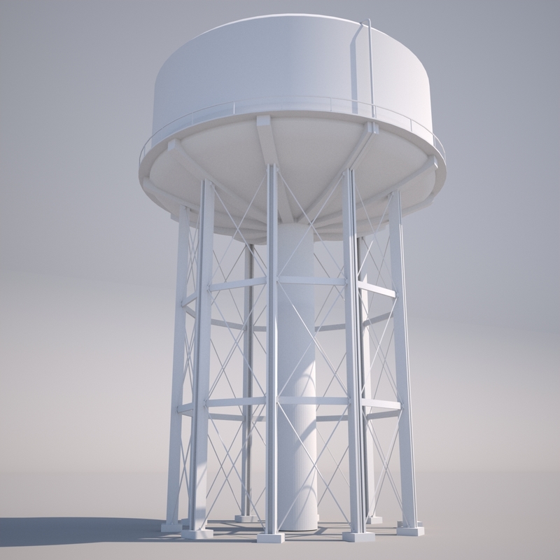 3d model water tower