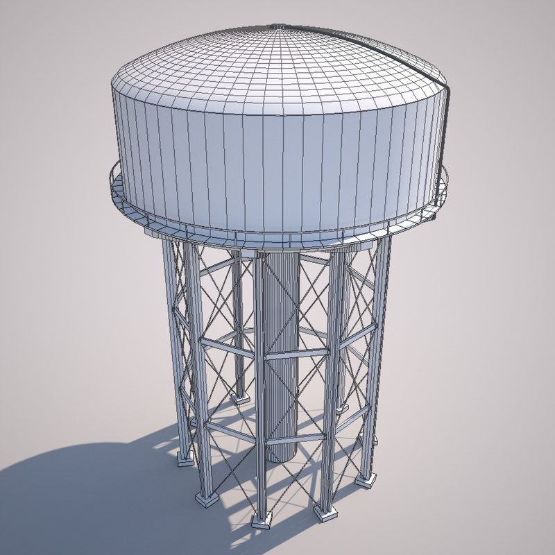 3d model water tower