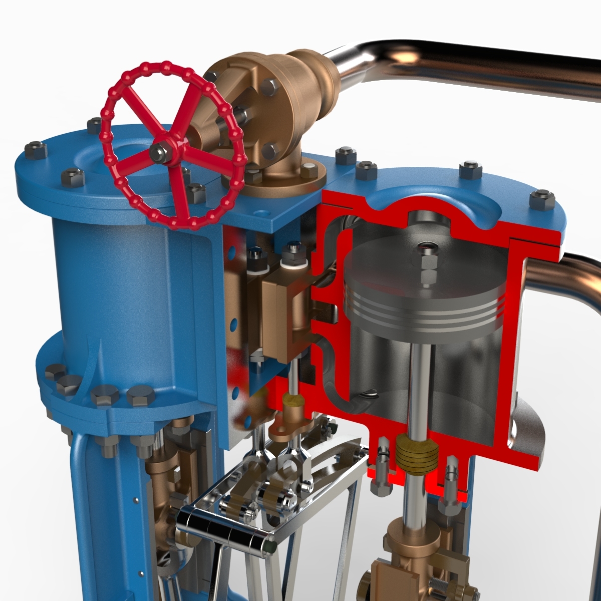 x launch engine steam 3d model