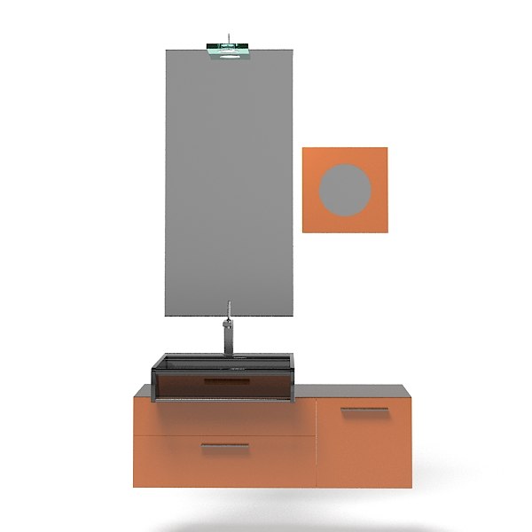 modelo 3d Milldue Kubik Muebles de baño modernos contemporáneos - TurboSquid 625771