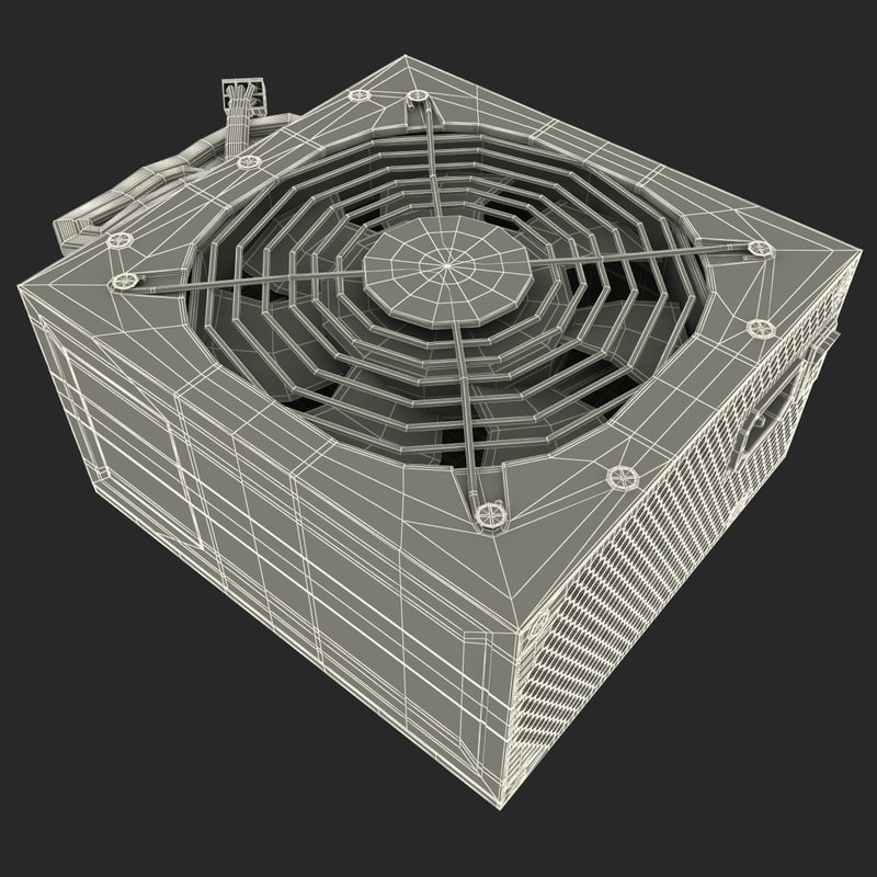 pc power supply unit 3d model