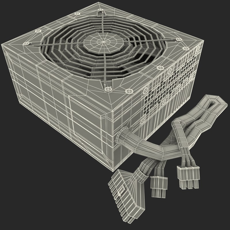 pc power supply unit 3d model