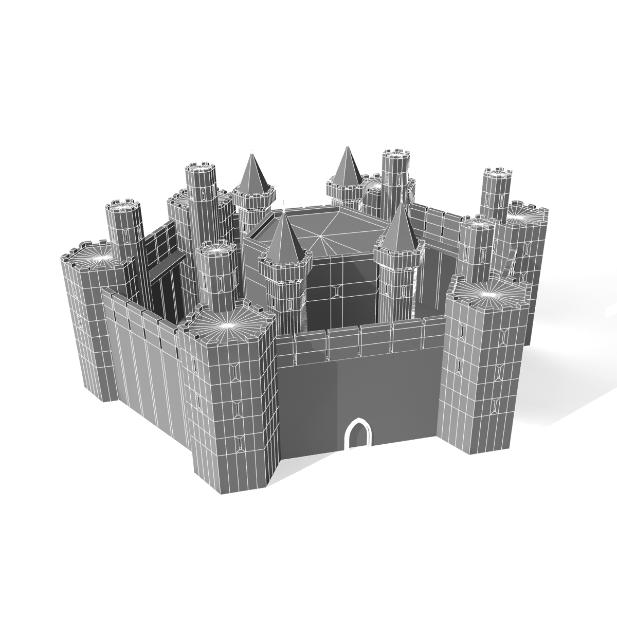 3d medieval castle model