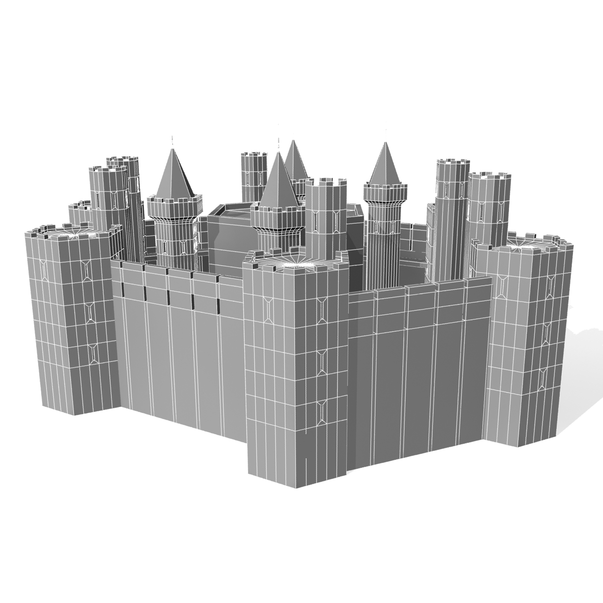3d medieval castle model