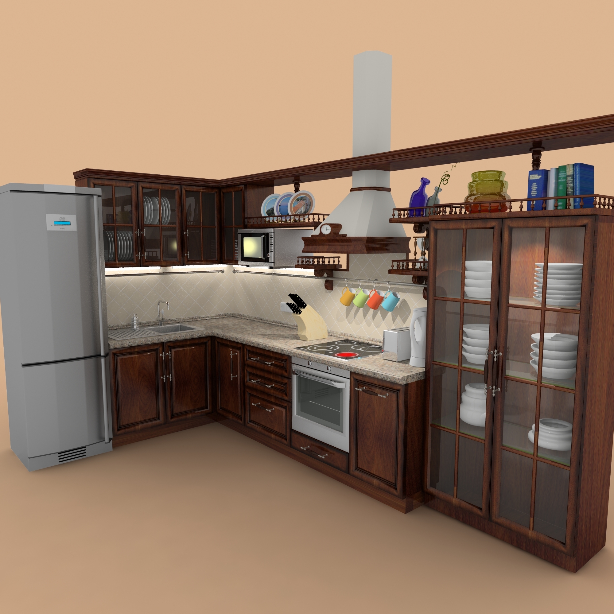 classic kitchen 3d max