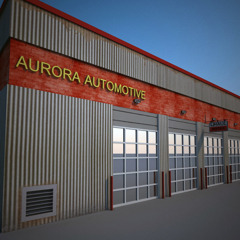 3dsmax car service building v2