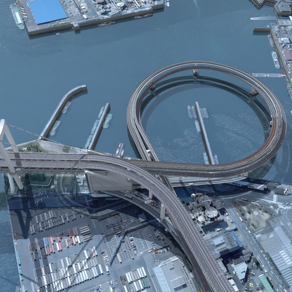 3d model rainbow bridge area version