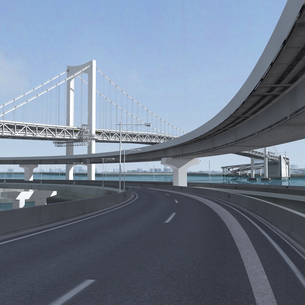 3d model rainbow bridge area version