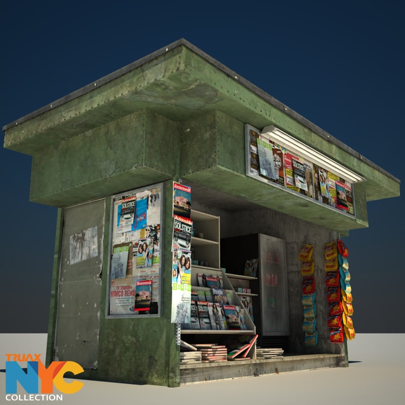 3d news stand studios model