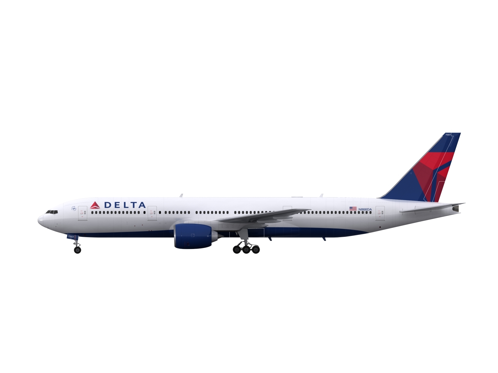 aircraft delta 3d model