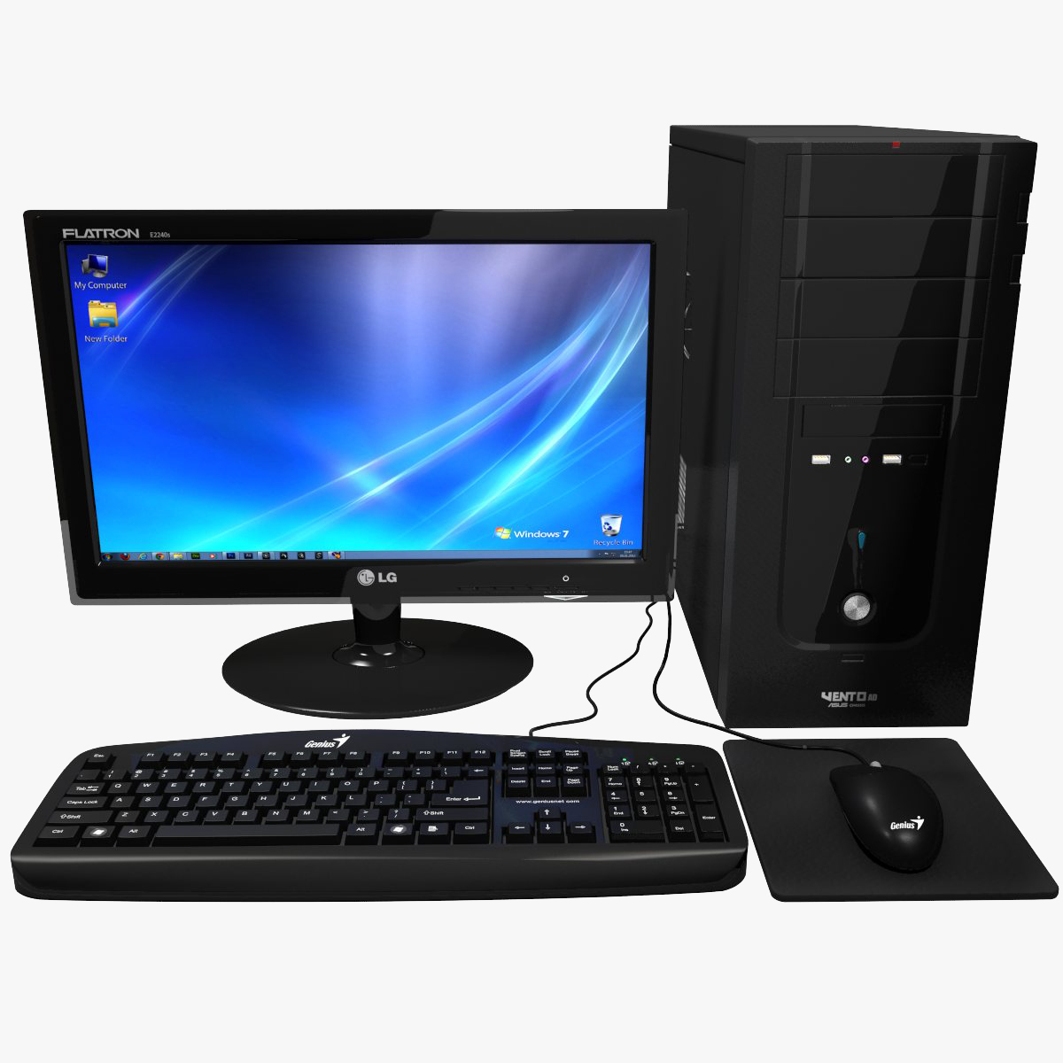 computer black desktop pc 3ds