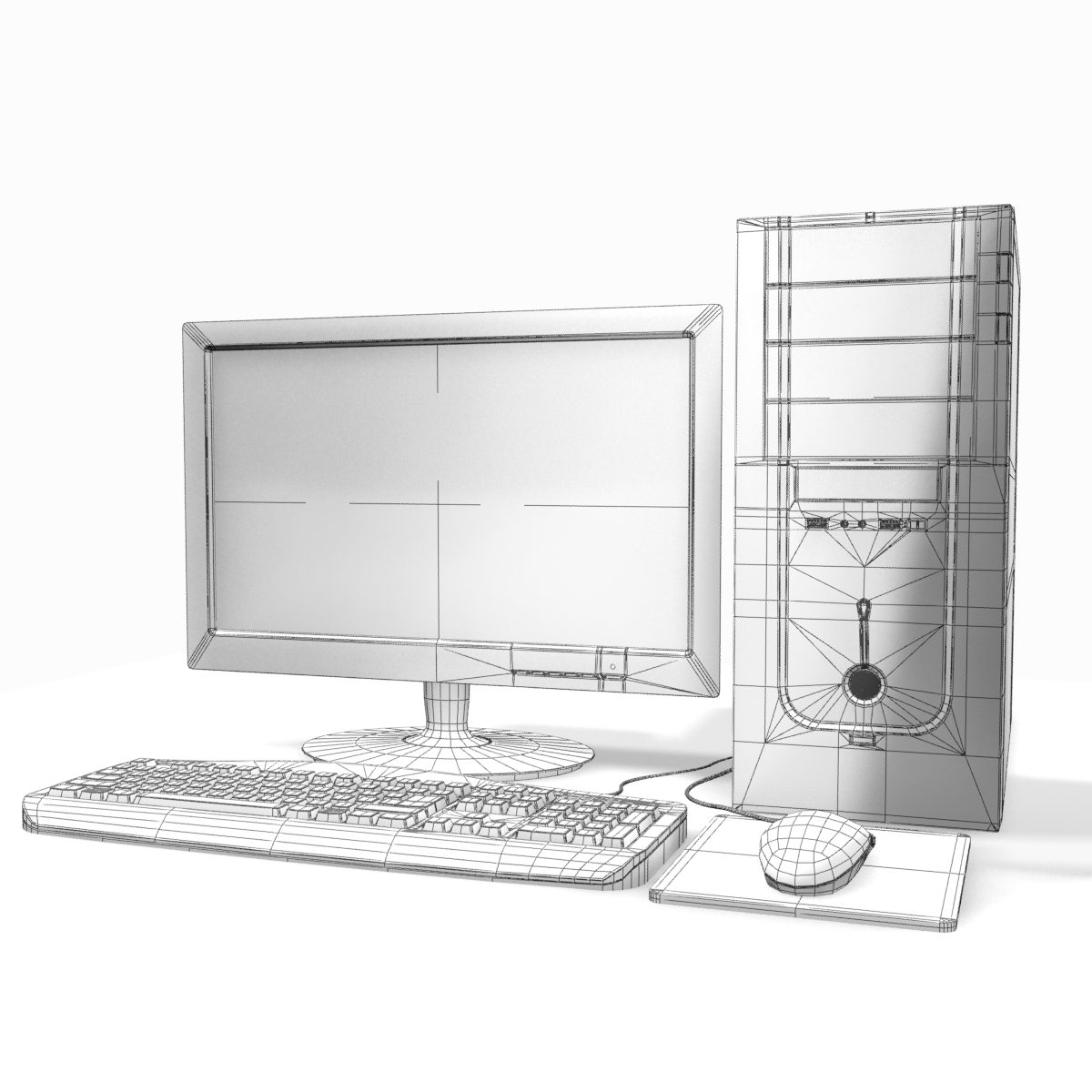 computer black desktop pc 3ds