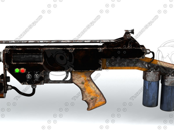 3d model bio laser gun rifle