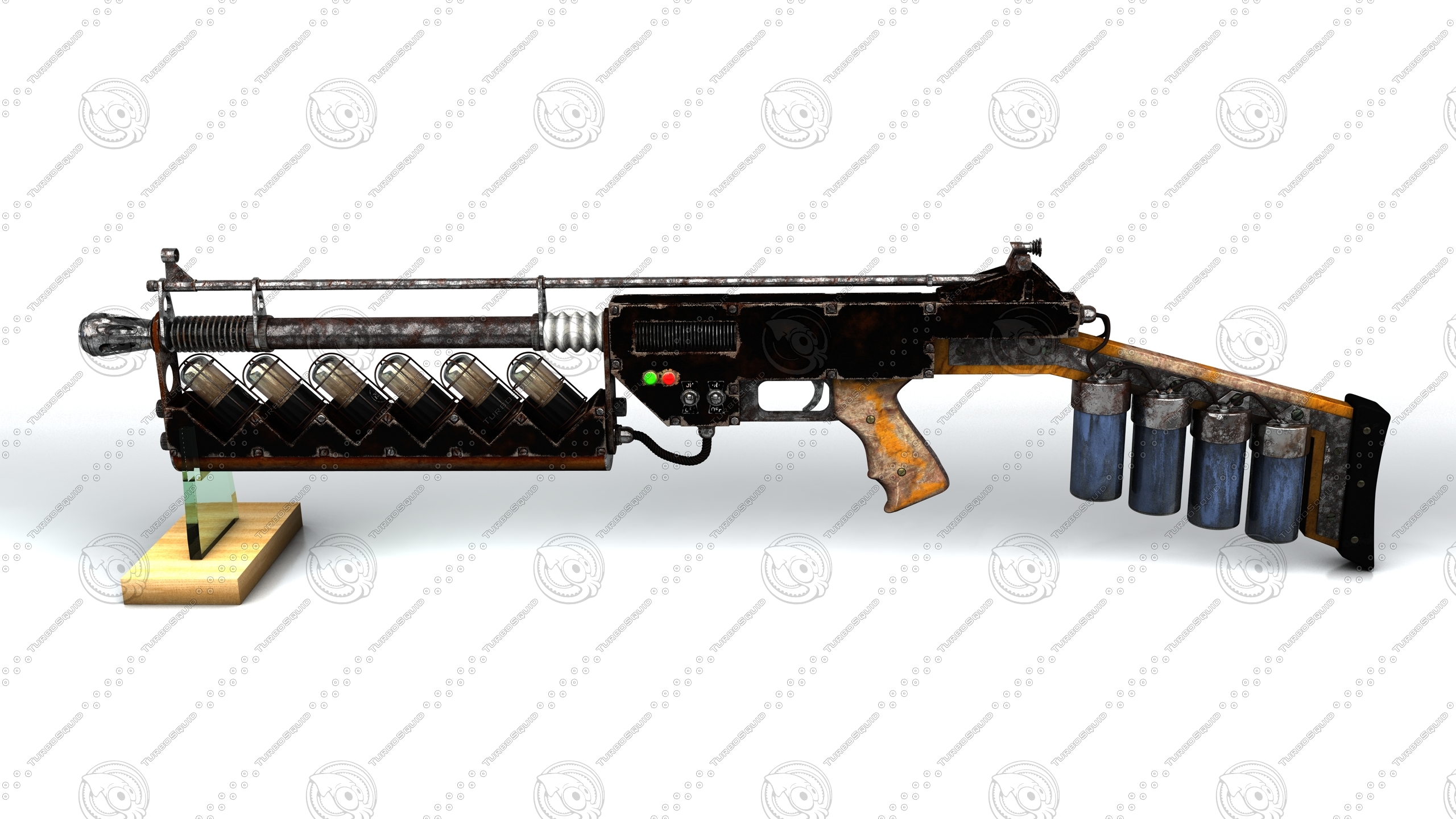 3d model bio laser gun rifle