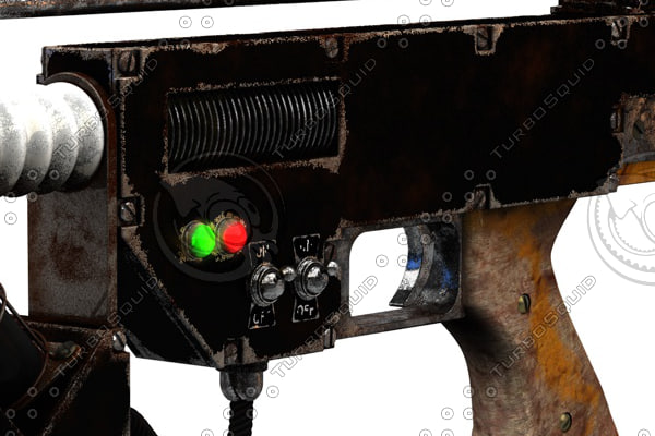 3d model bio laser gun rifle