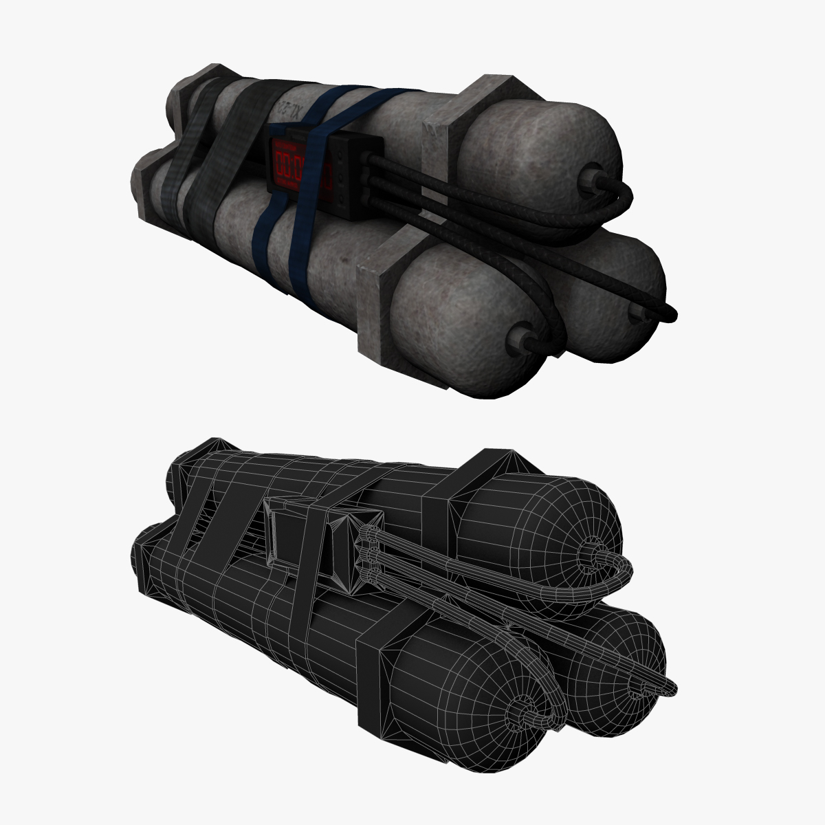 3d model pipe bomb bundled