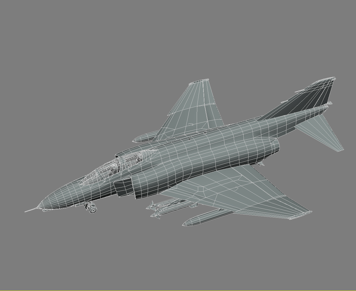 phantom f-4 jet obj