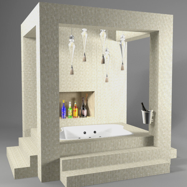 3d indoor jacuzi model