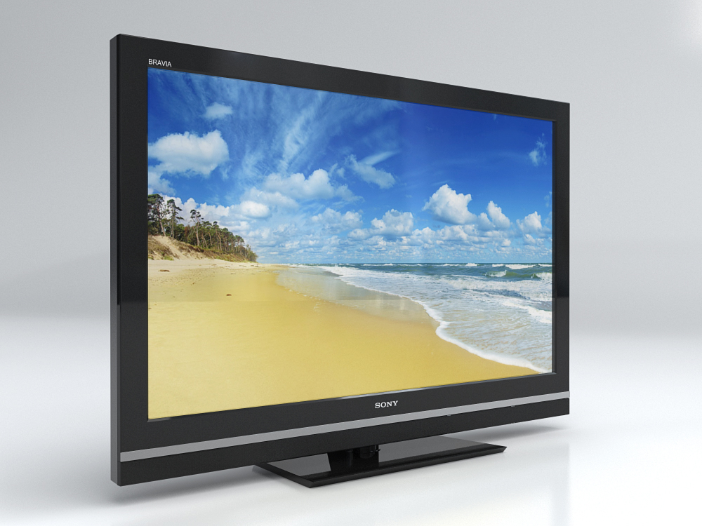 3d model lcd tv sony kdl