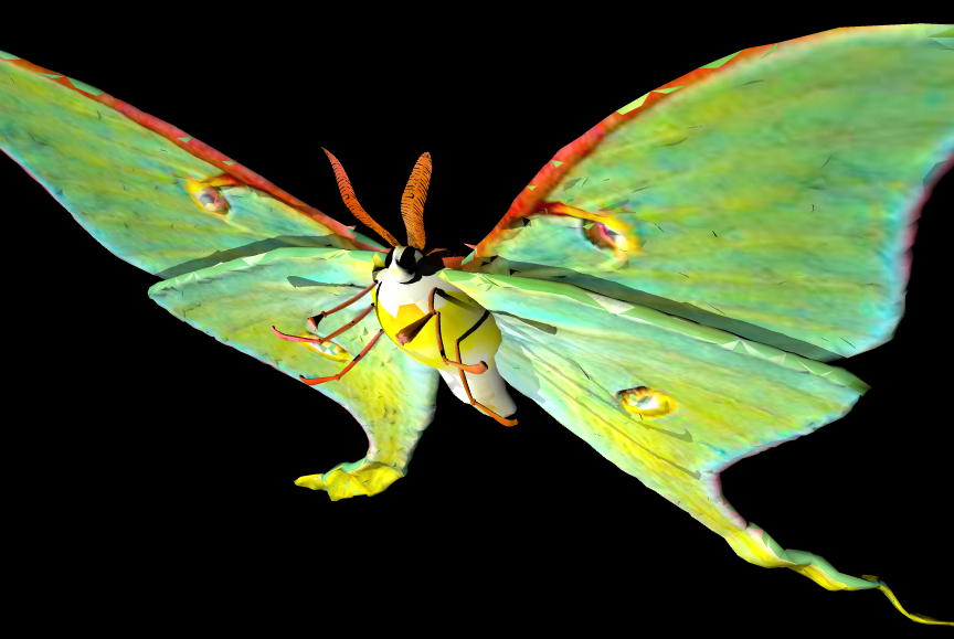 luna moth 3d 3ds