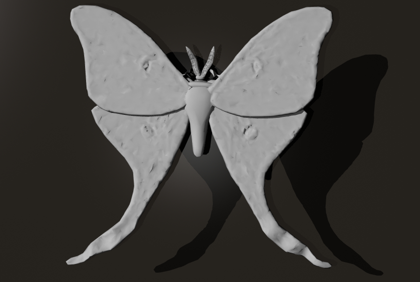 luna moth 3d 3ds