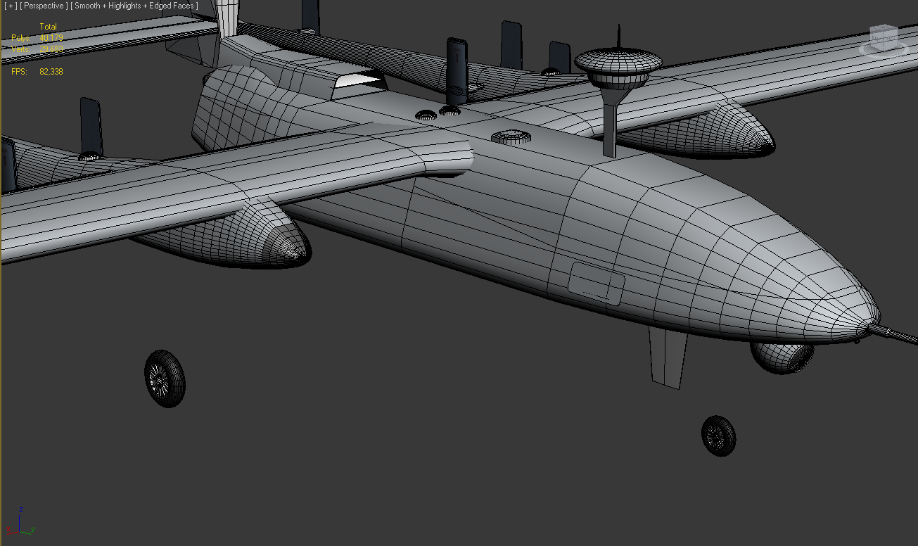 uav heron eagle 3d max