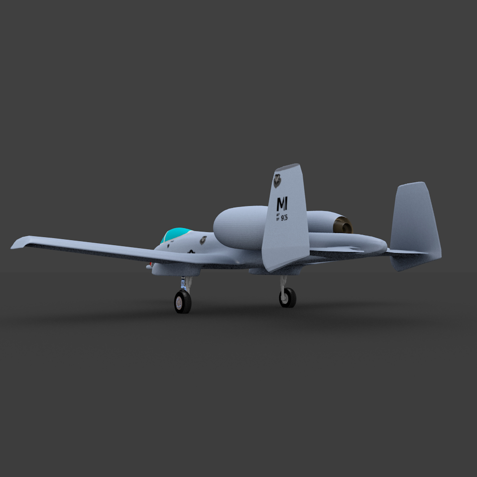 10 thunderbolt aircraft 3d model