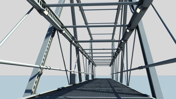small steel bridge 3d model